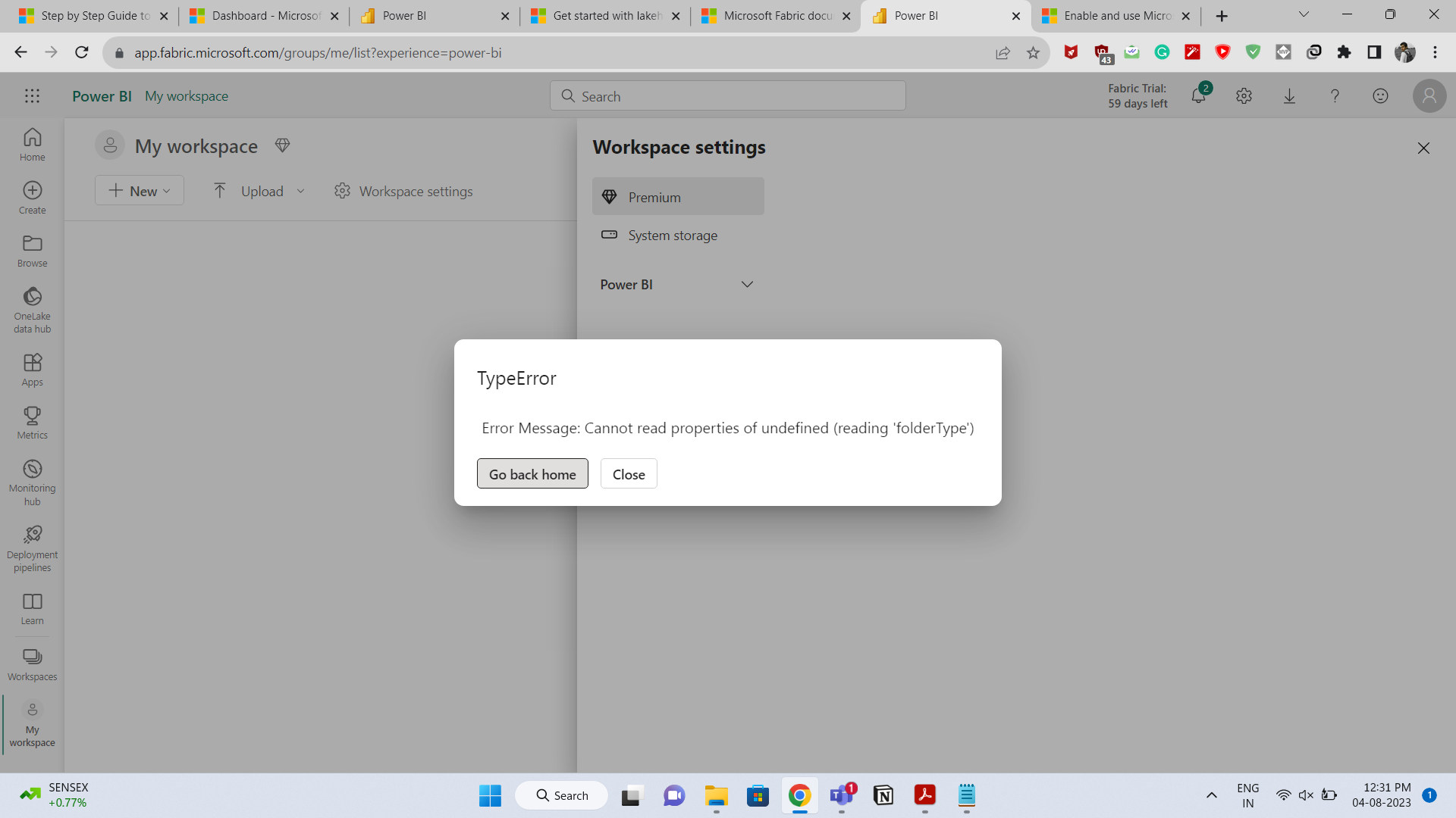 Popup Type Error | Microsoft Fabric Bug Bash · Issue #230 · microsoft/studentambassadors · GitHub