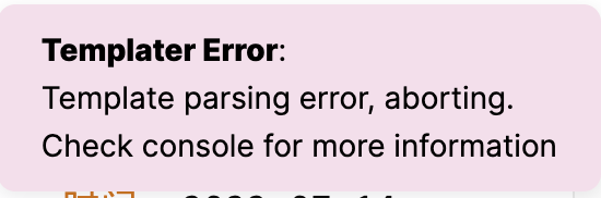 I don't know why templater occurs this parsing error · Issue #693 · SilentVoid13/Templater · GitHub