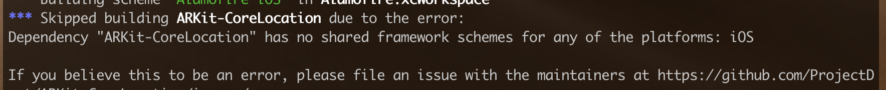 Carthage won't build using the develop branch · Issue #186 · AndrewHartAR/ARKit-CoreLocation ...