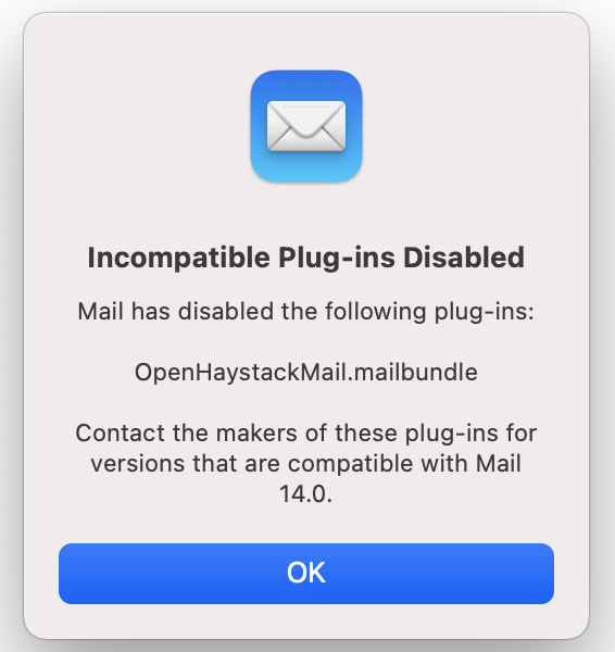 Mail Incompatible Plug-ins Disabled Issue · Issue #78 · seemoo-lab ...