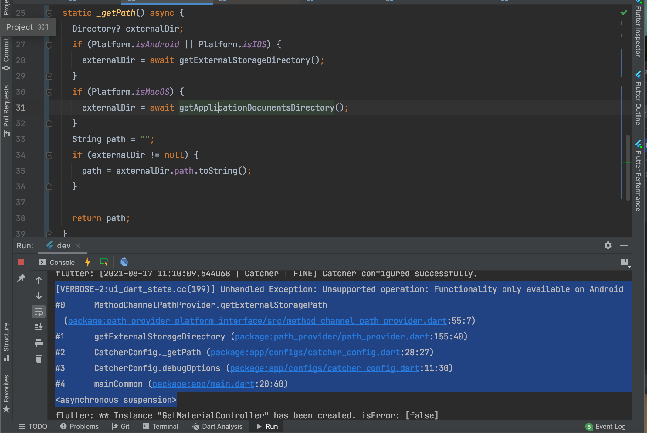 [BUG] Unhandled Exception: Unsupported operation: Functionality only available on Android ...
