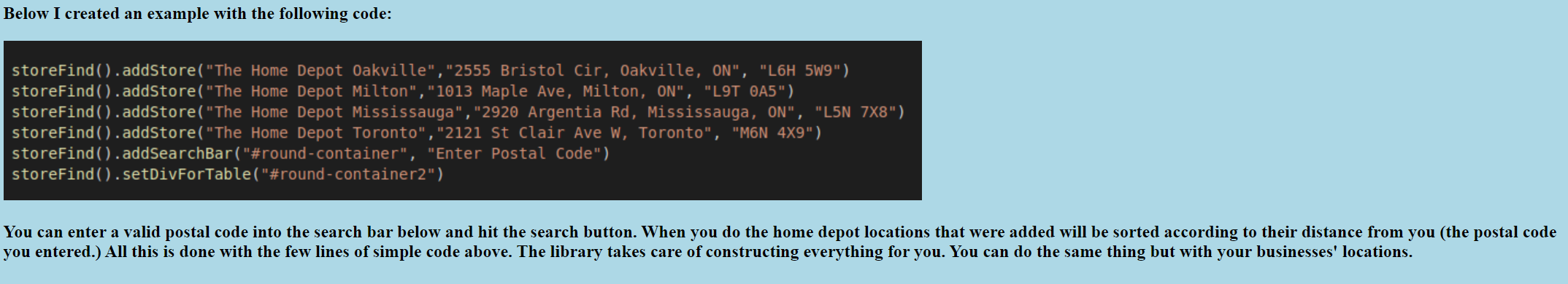 GitHub - moazmuha/storefind-jslibrary: JS Library for finding locations closest to you