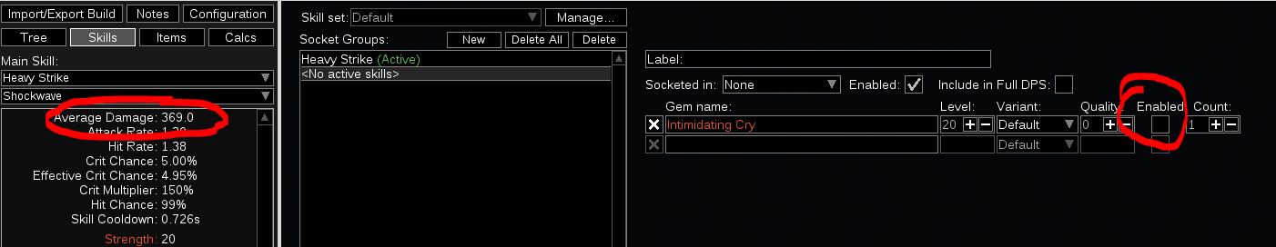 Shockwave support benefitting from exerted attacks · Issue #5377 · PathOfBuildingCommunity ...