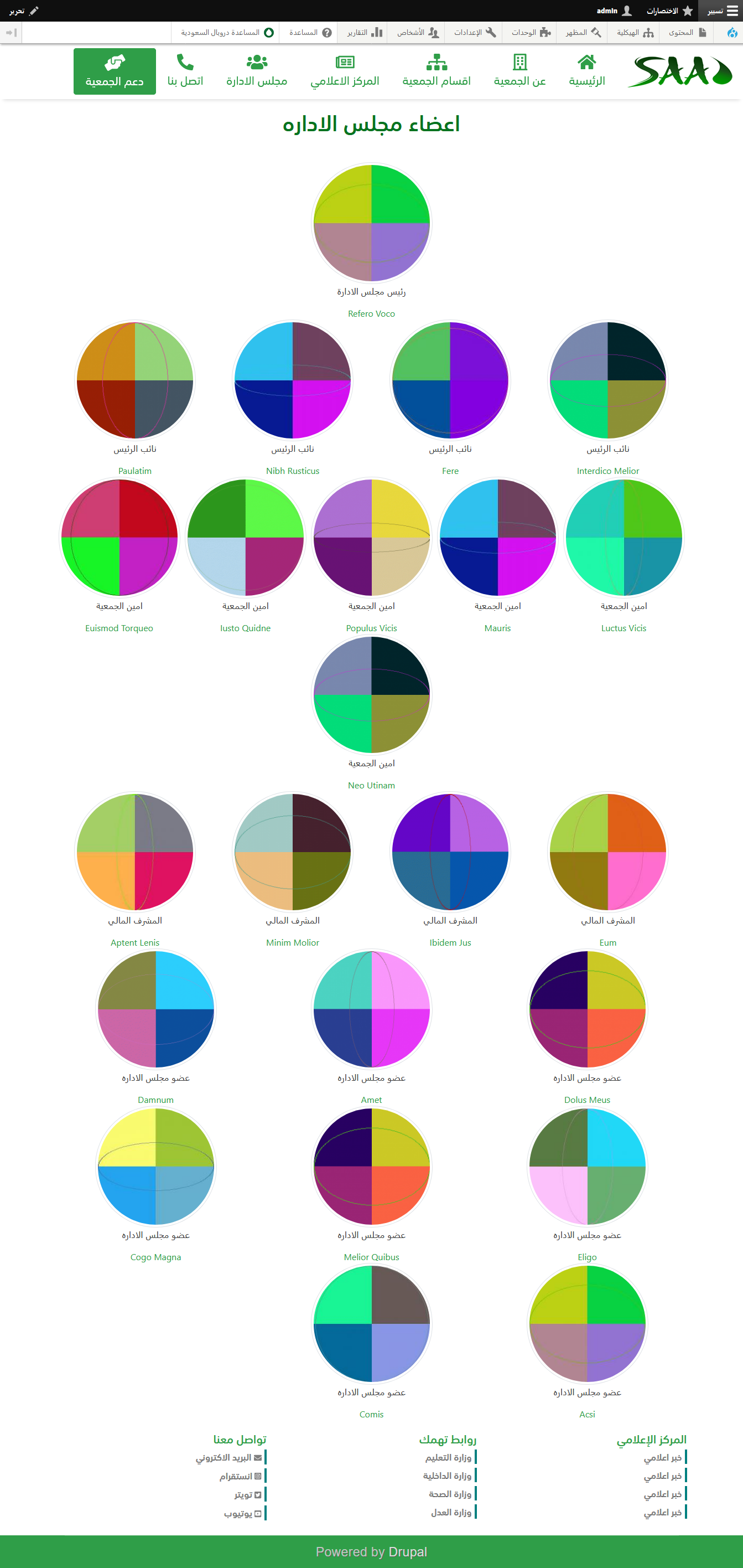 تصميم صفحة مجلس الادارة · Issue #30 · drupalsaudi/saudi-distribution · GitHub