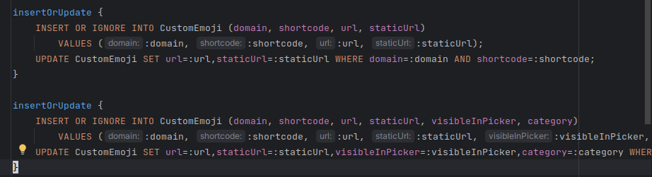 Hide Inlay Hints If Named Arguments Are Used And Name Matches Column · Issue 4624 · Cashapp