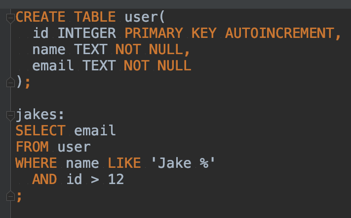 Strings, integers aren't syntax highlighted using string color · Issue #1319 · sqldelight ...