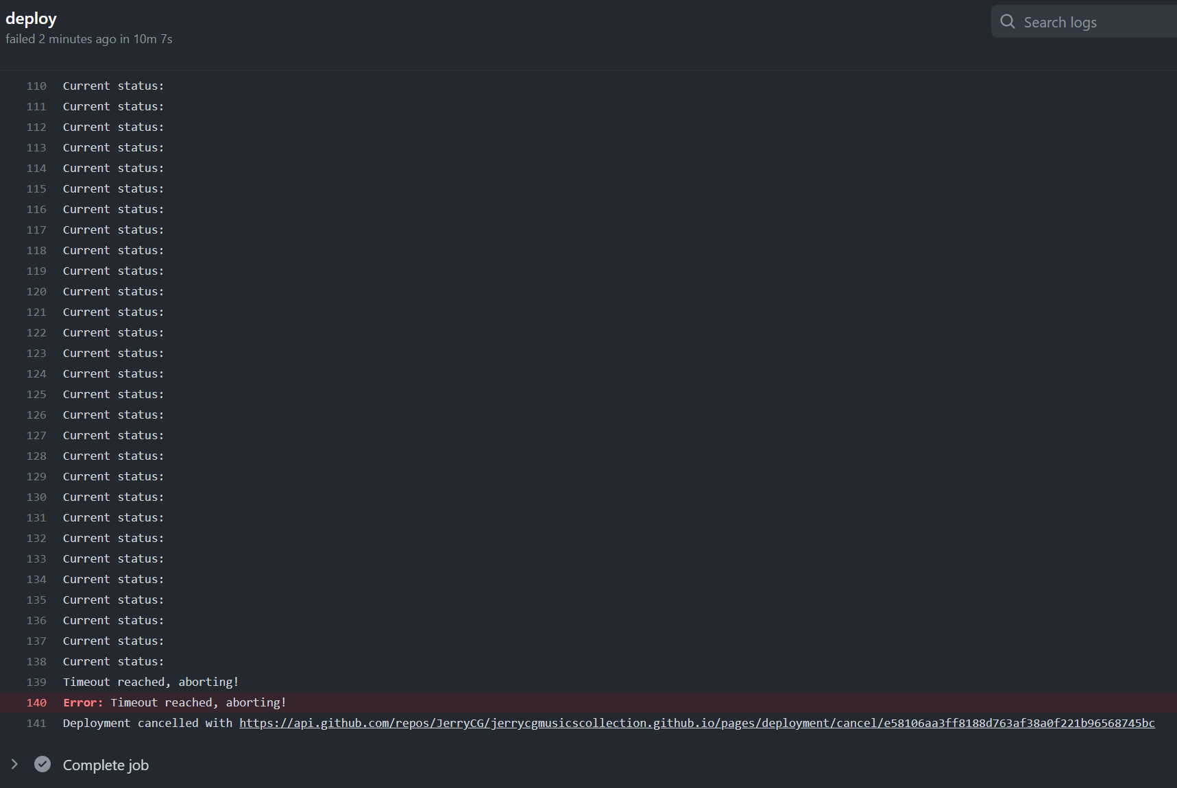 Github Page Deploy Keeps Failing · community · Discussion #30907 · GitHub