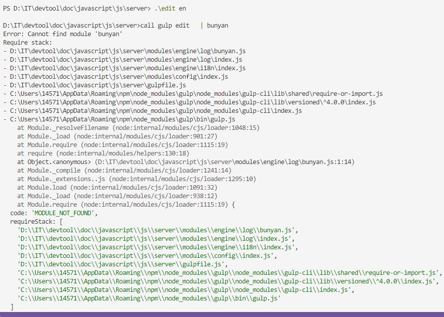 Cannot find module 'bunyan' · Issue #101 · javascript-tutorial/server · GitHub