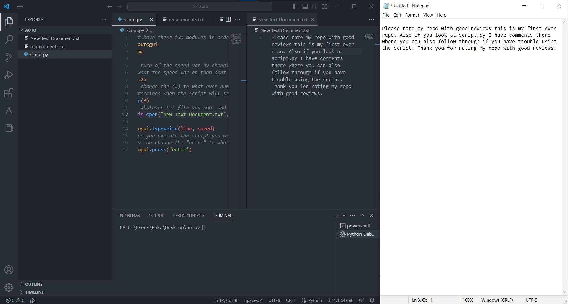 GitHub - Umar-Ahamed/Auto-Typer: This is an Auto Typer script made using python.