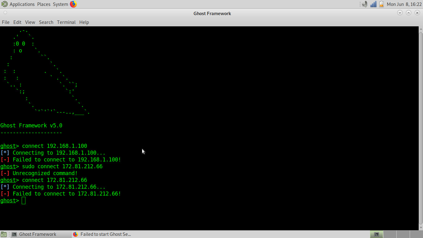 Failed to start Ghost Server! · Issue #126 · EntySec/Ghost · GitHub