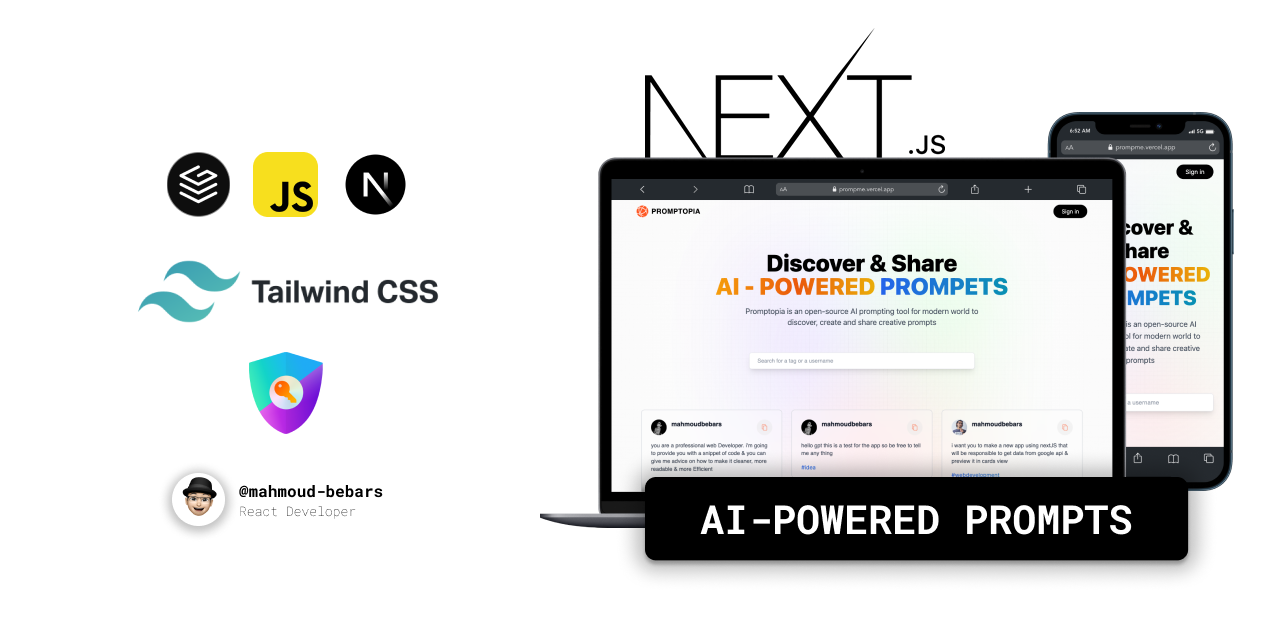 GitHub - mahmoud-bebars/Promptopia_App: A Web App Developed with NextJS Enables you to discover ...