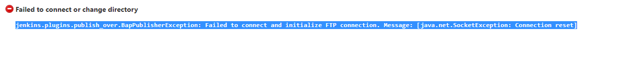 jenkins.plugins.publish_over.BapPublisherException Failed to connect and initialize SSH ...