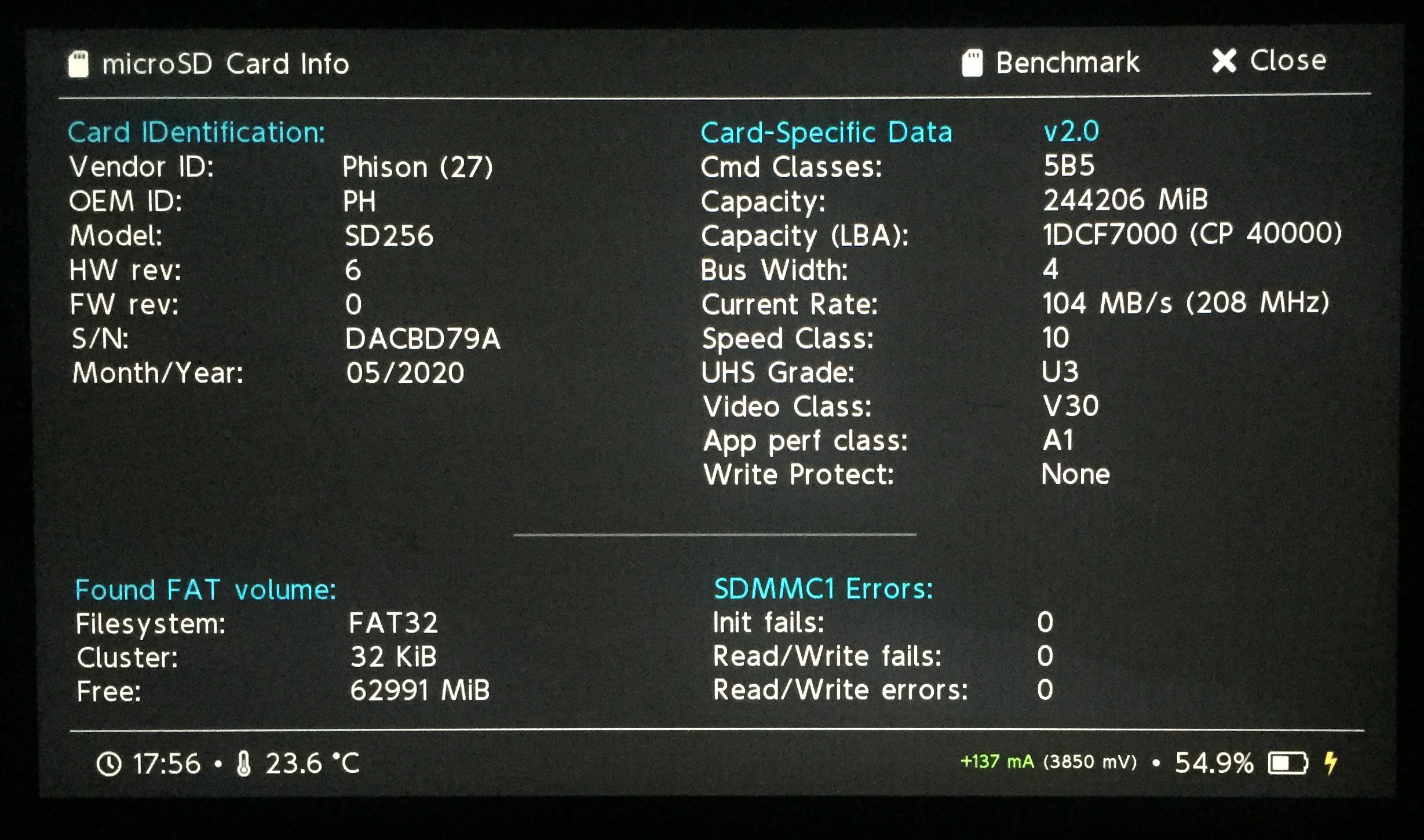 SD cards Phison (PNY) SD256/SD512 fail to init by timing out in IF_COND ...
