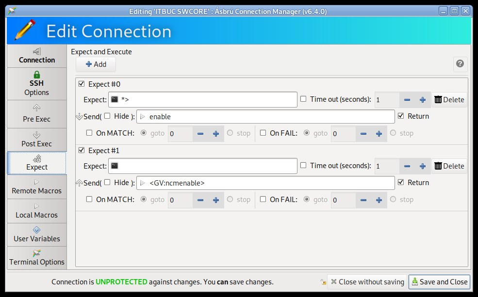 Issue with "expect" : 'Quantifier follows nothing' · Issue #898 · asbru-cm/asbru-cm · GitHub