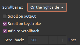 Infinite scrollback is not applied · Issue #527 · gnome-terminator/terminator · GitHub
