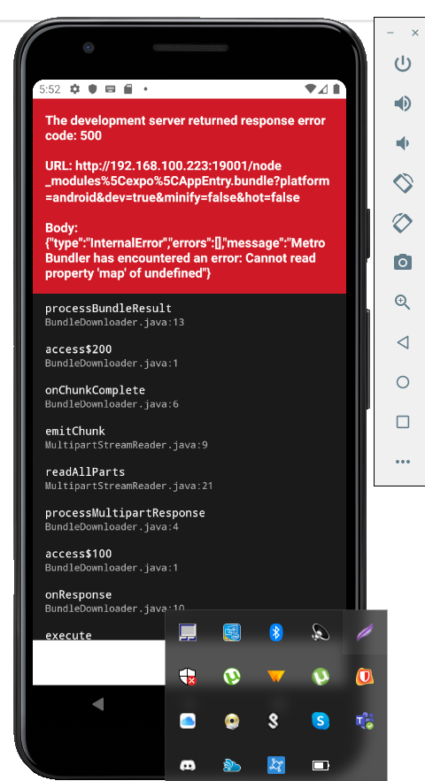 Expo start yields blank screen in the browser. Metro bundler not initializing · Issue #2301 ...