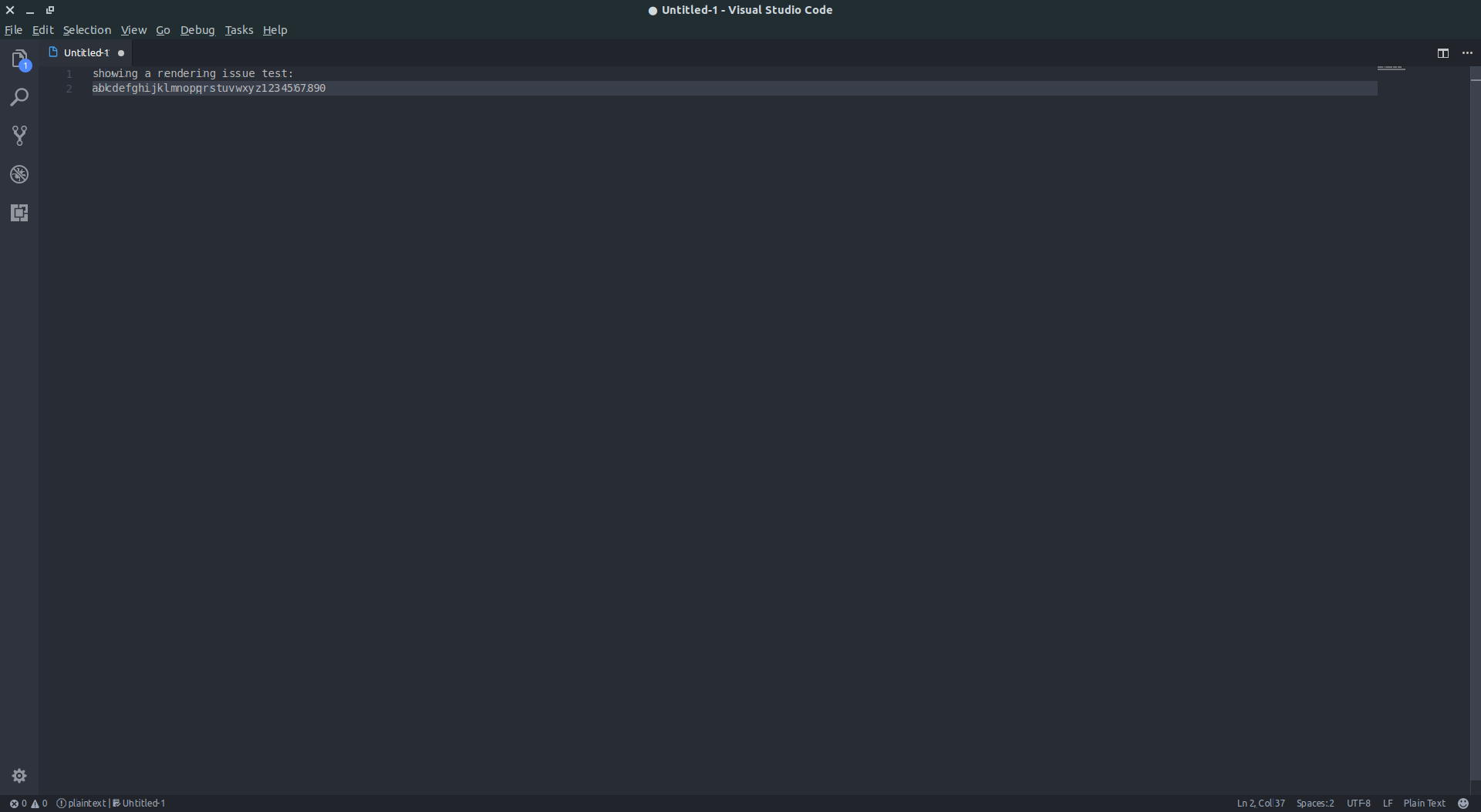 Broken character rendering · Issue #44851 · microsoft/vscode · GitHub