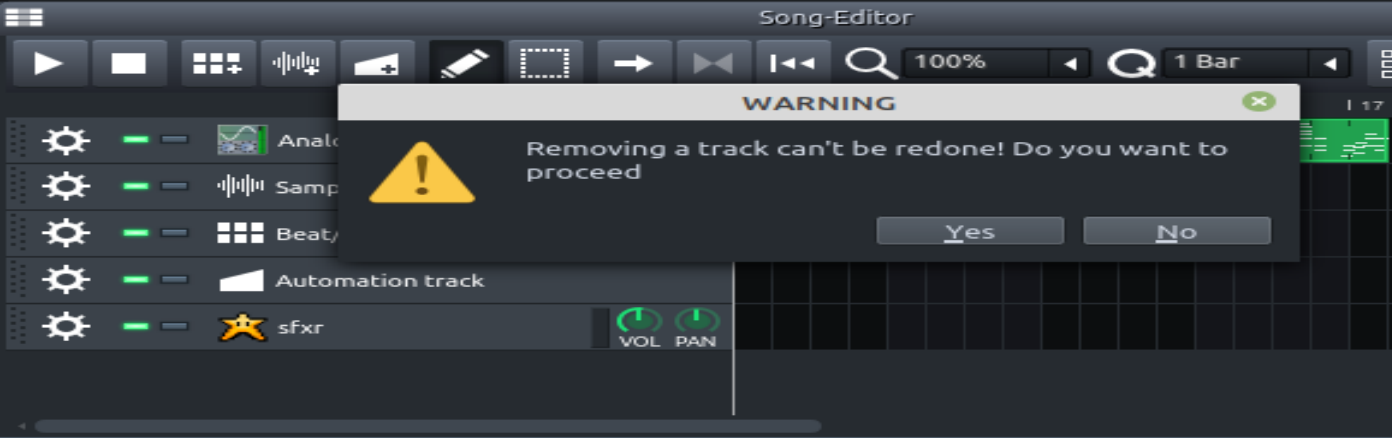 Add warning dialogue for "Remove this track" button in song editor. · Issue #5263 · LMMS/lmms ...