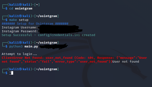 Attempting to login..failed · Issue #516 · Datalux/Osintgram · GitHub