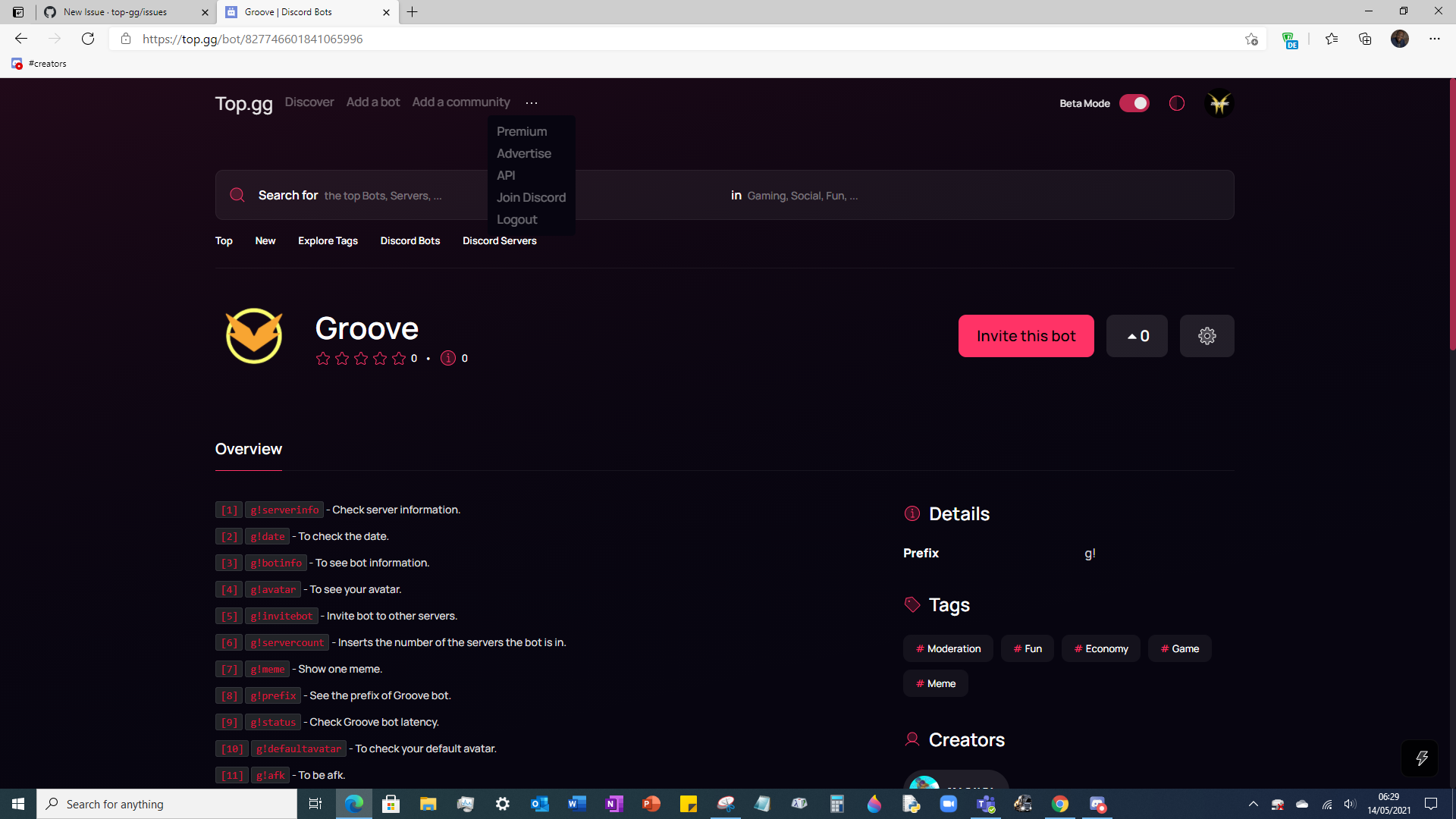 Moderation · Issue #674 · top-gg/issues · GitHub