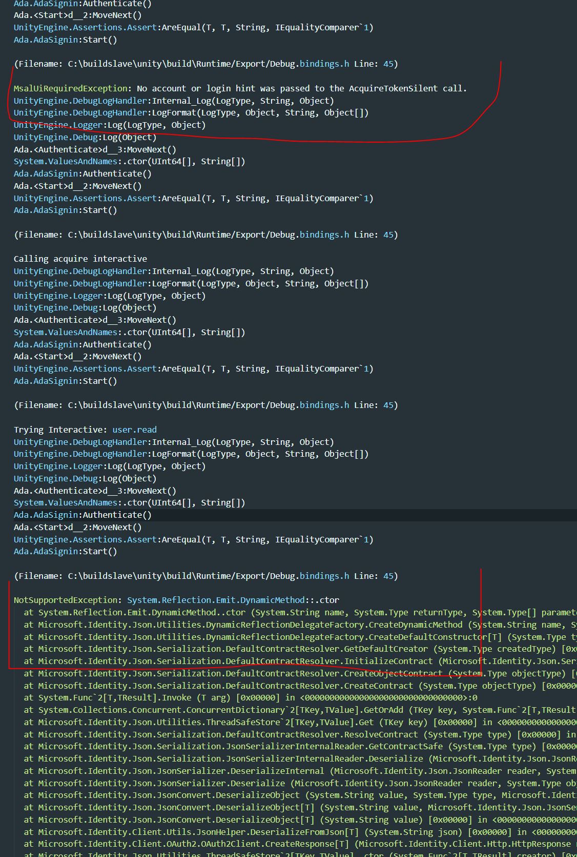 MSAL Bug within Unity. Authentication through Unity for HoloLens 2 · Issue #1878 · AzureAD ...