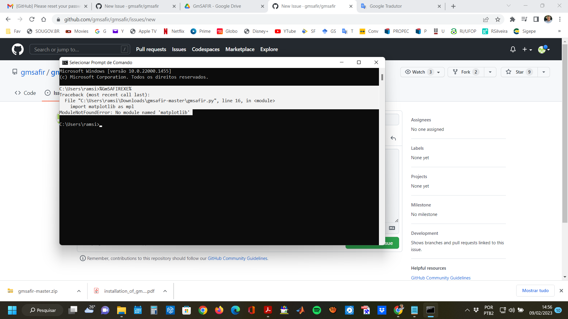 Module "matplotlib" · Issue #55 · gmsafir/gmsafir · GitHub