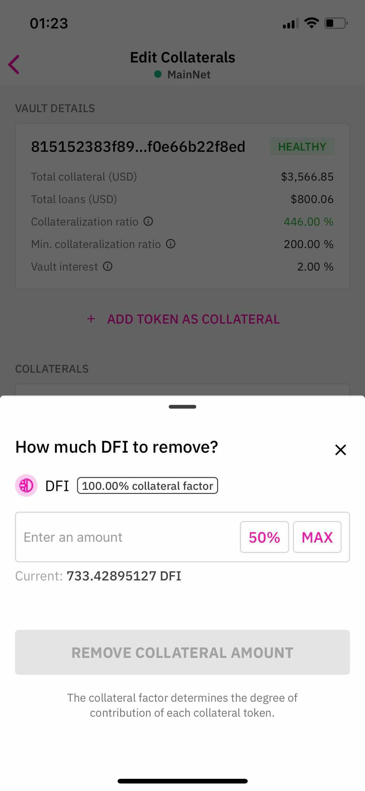 Adding "Resulting Collateralization Ratio" on loan screens that impact ...