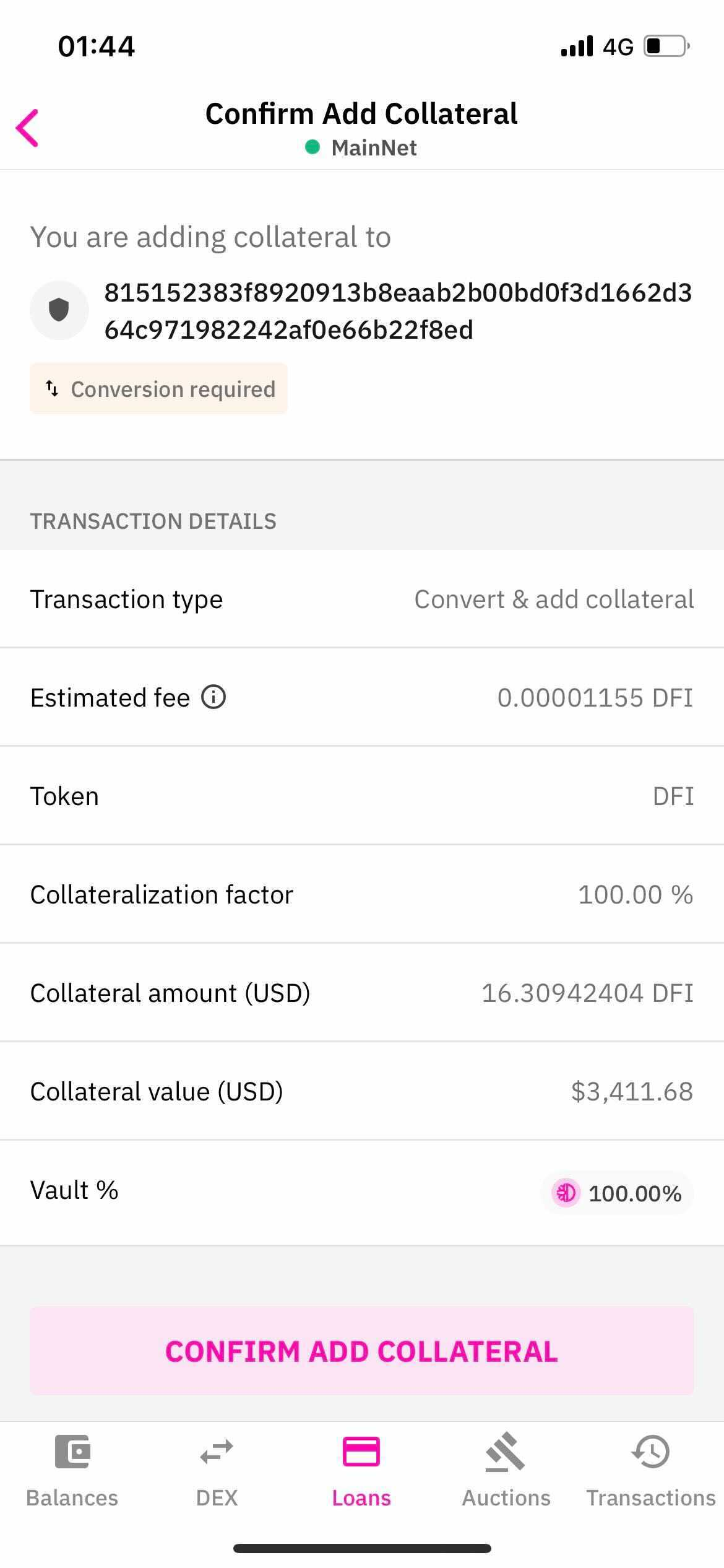 Adding "Resulting Collateralization Ratio" on loan screens that impact ...