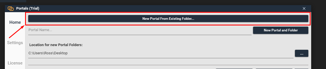 Open portal from existing folder. · Issue #74 · Ross-Patterson/Portals-Desktop-Organization · GitHub