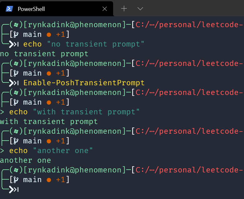 Transient Prompt Leaves Partial Prompt · Issue #2081 · JanDeDobbeleer ...