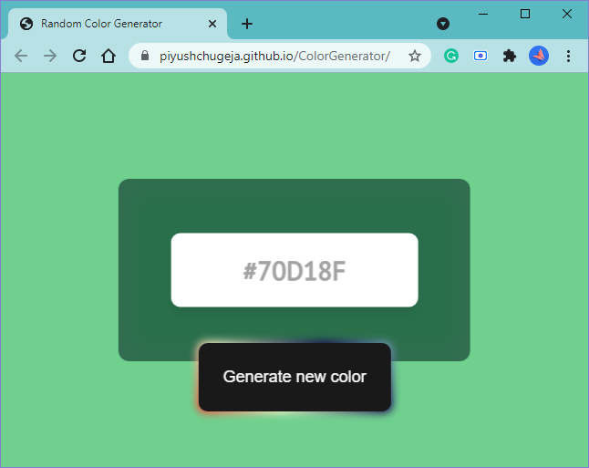 GitHub Piyushchugeja ColorGenerator This Is A Random Color Generator 