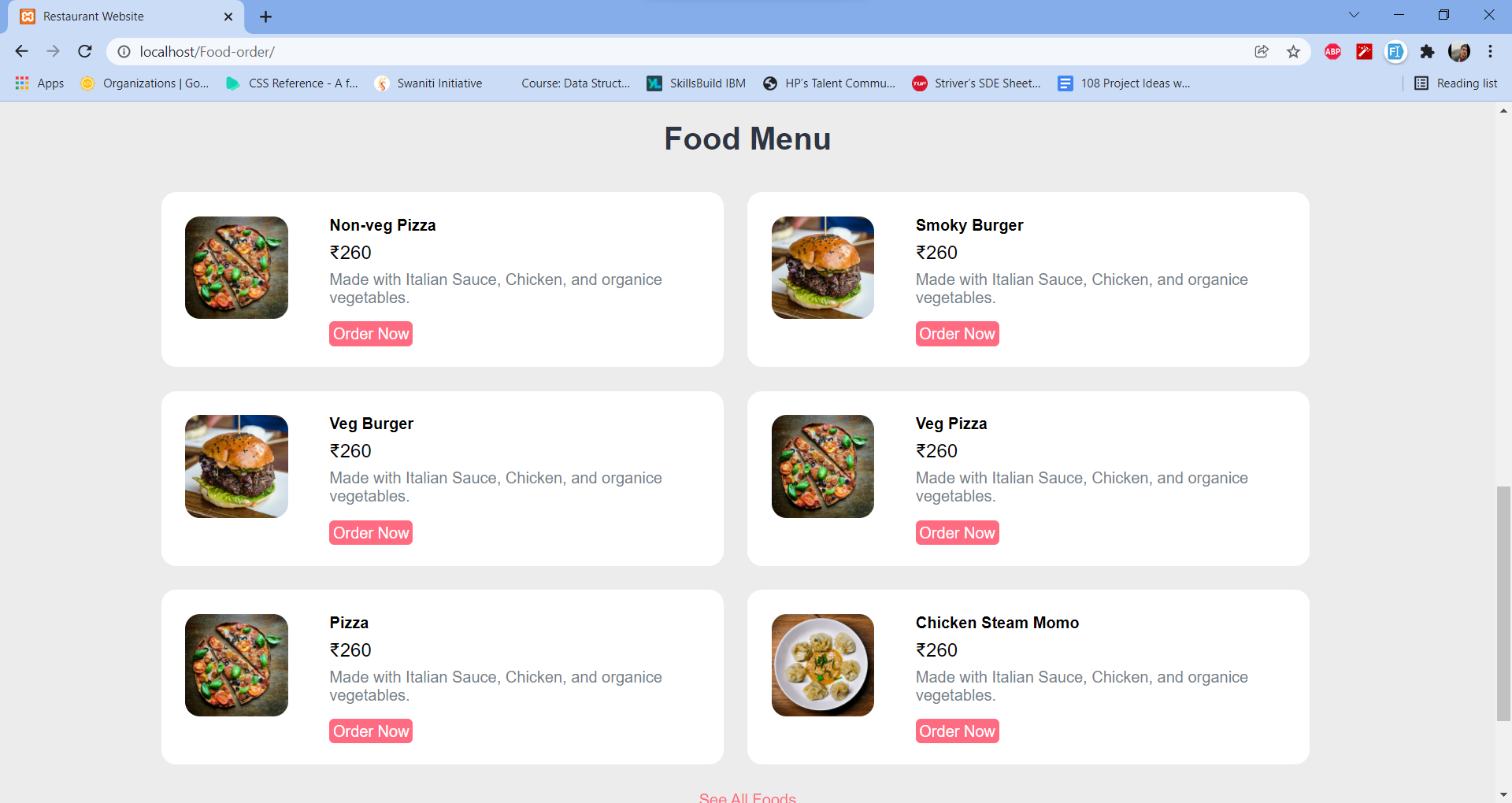 GitHub - vvirajp/Food-order-website: Fully functional and dynamic website for food ordering ...