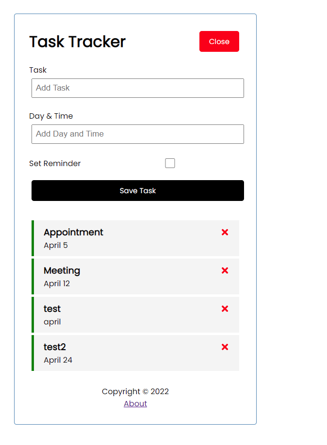 GitHub - Alexbcampbell/react-task-tracker