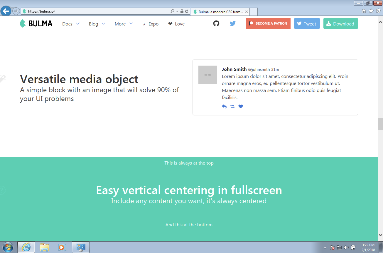 Still no IE11 fixes for has-text-centered? · Issue #371 · jgthms/bulma · GitHub