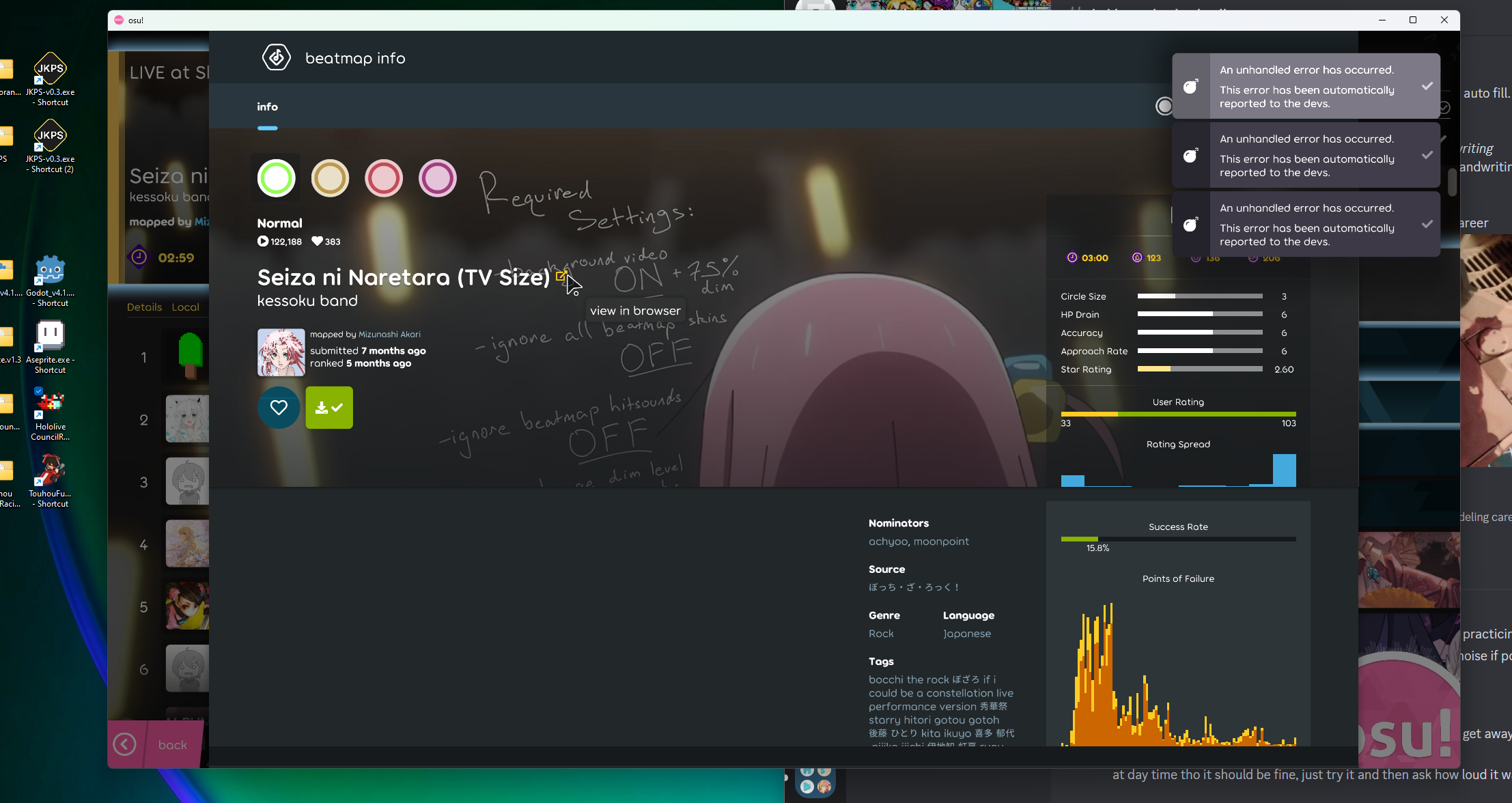 `OpenUrlExternally()` can crash game on broken configurations · Issue #24696 · ppy/osu · GitHub