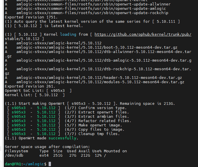 大神，我把打包脚本弄到本地ubuntu出现以下错误，有影响吗？ · Issue #248 · ophub/amlogic-s9xxx-openwrt · GitHub