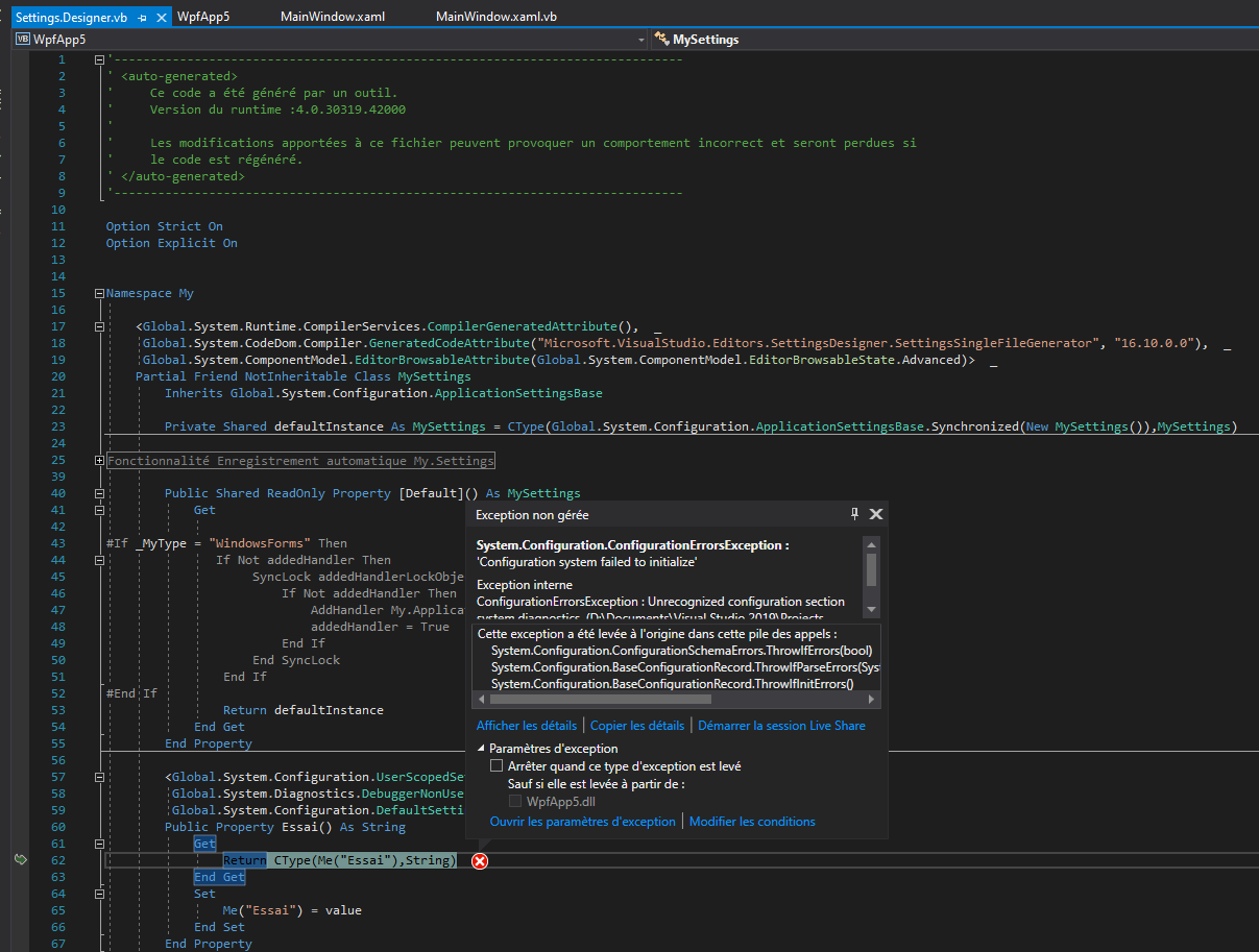 Error when creating and using user parameters (app.config) with .net 5 in VB. · Issue #5129 ...