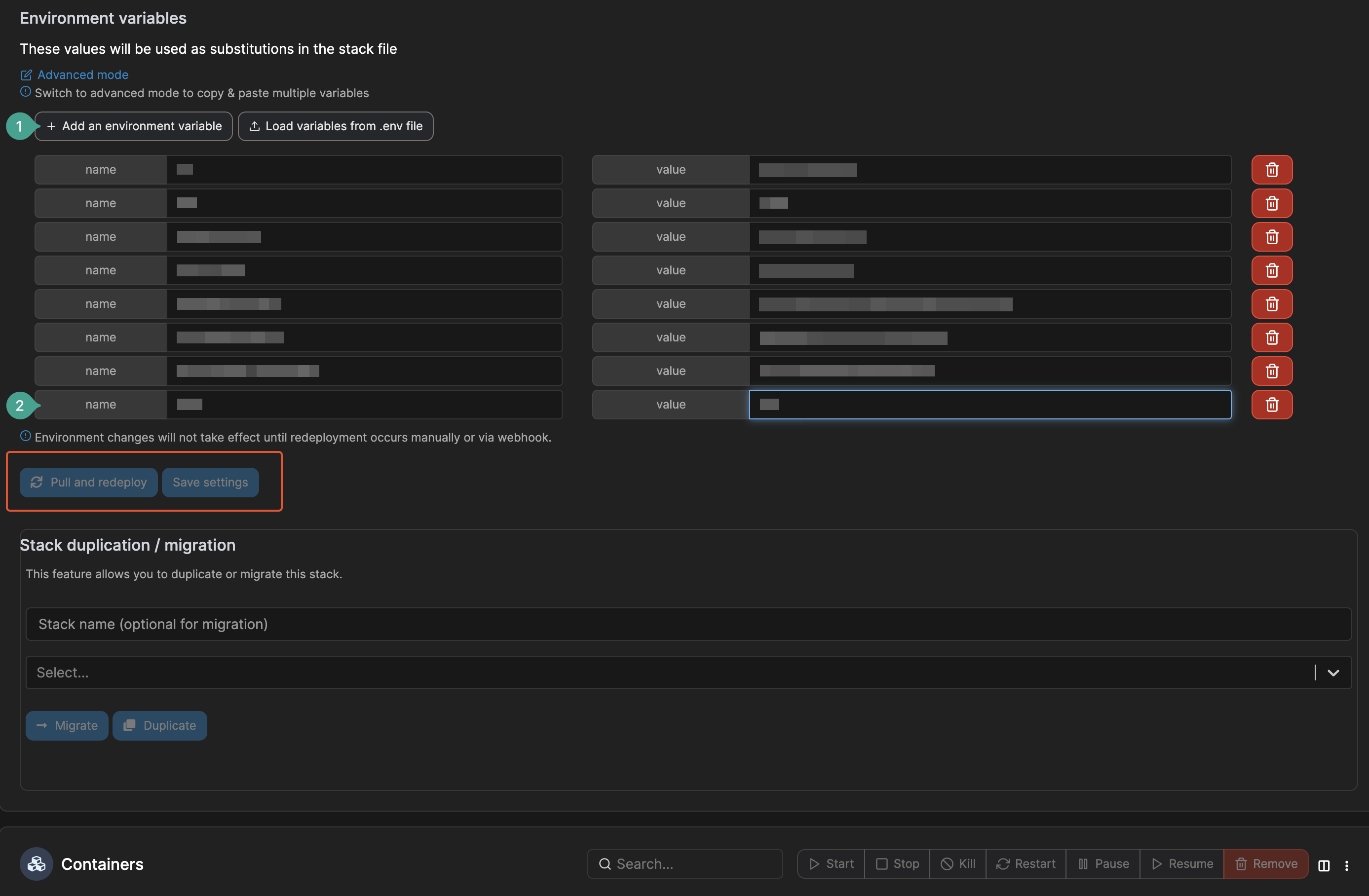Can't edit the enviroment variables after deploying a stack · Issue #3441 · portainer/portainer ...