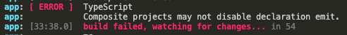 1.12.3 "Composite projects may not disable declaration emit." · Issue #2349 · stenciljs/core ...