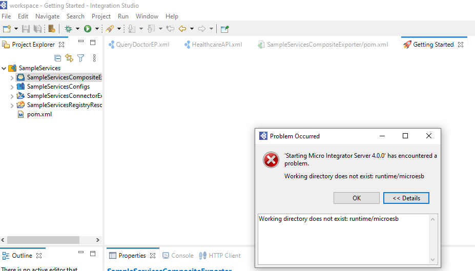 Embedded Micro Integrator server 4.0.0 doesn't start in Integration ...