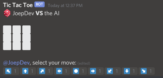 Repeating tic tac toe message · Issue #15 · utarwyn/discord-tictactoe · GitHub