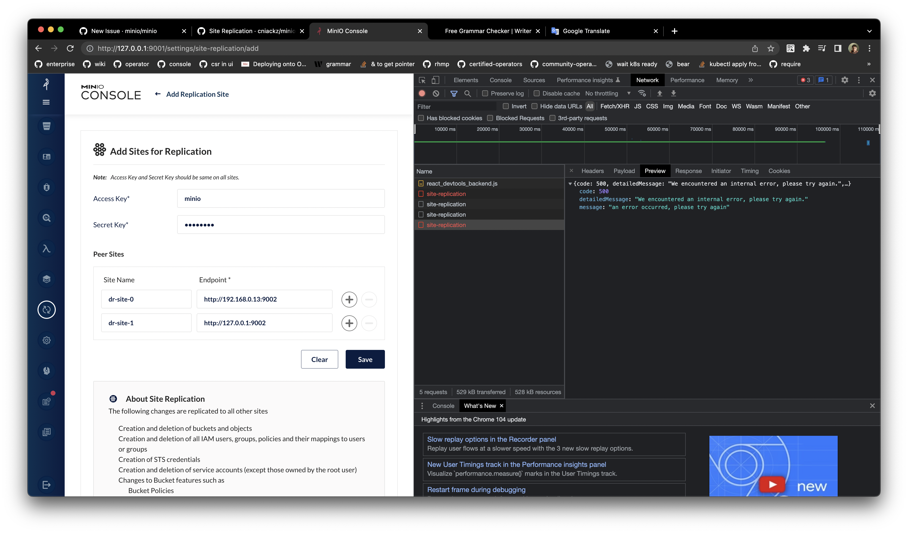 Panic on Site Replication feature · Issue #15497 · minio/minio · GitHub