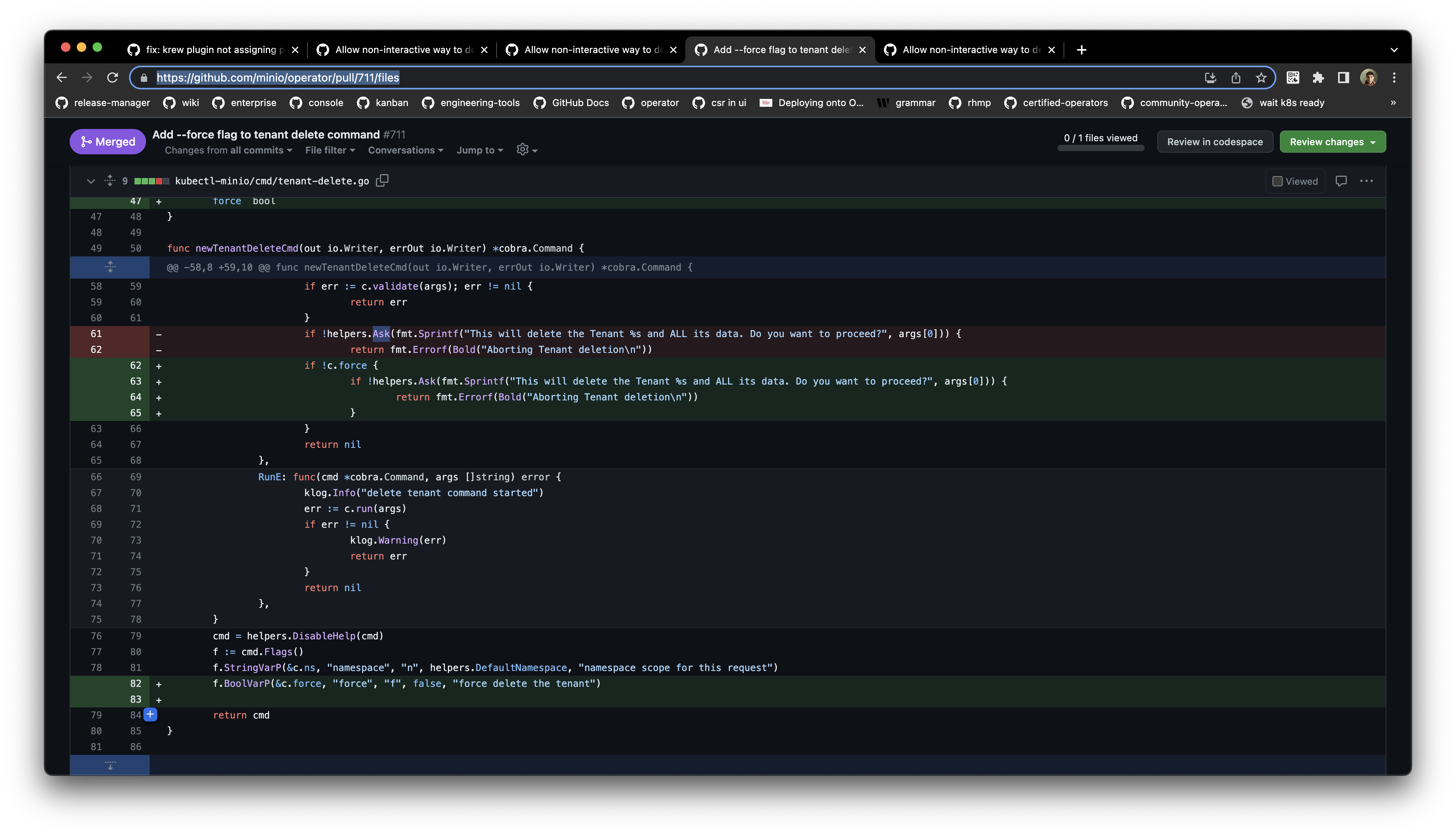 Allow non-interactive way to delete the operator using kubectl plugin · Issue #1683 · minio ...