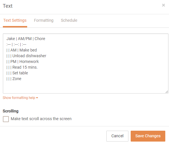 Markup not working in Scheduled Text Blocks · Issue #1002 · dakboard/Cloud-Platform · GitHub