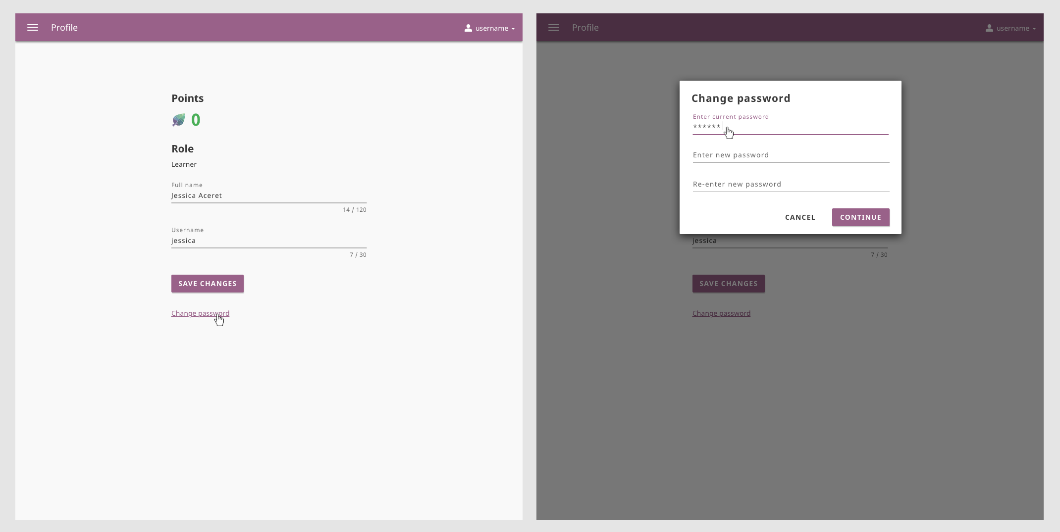 add password-change functionality in 'user profile' page · Issue #2645 ...