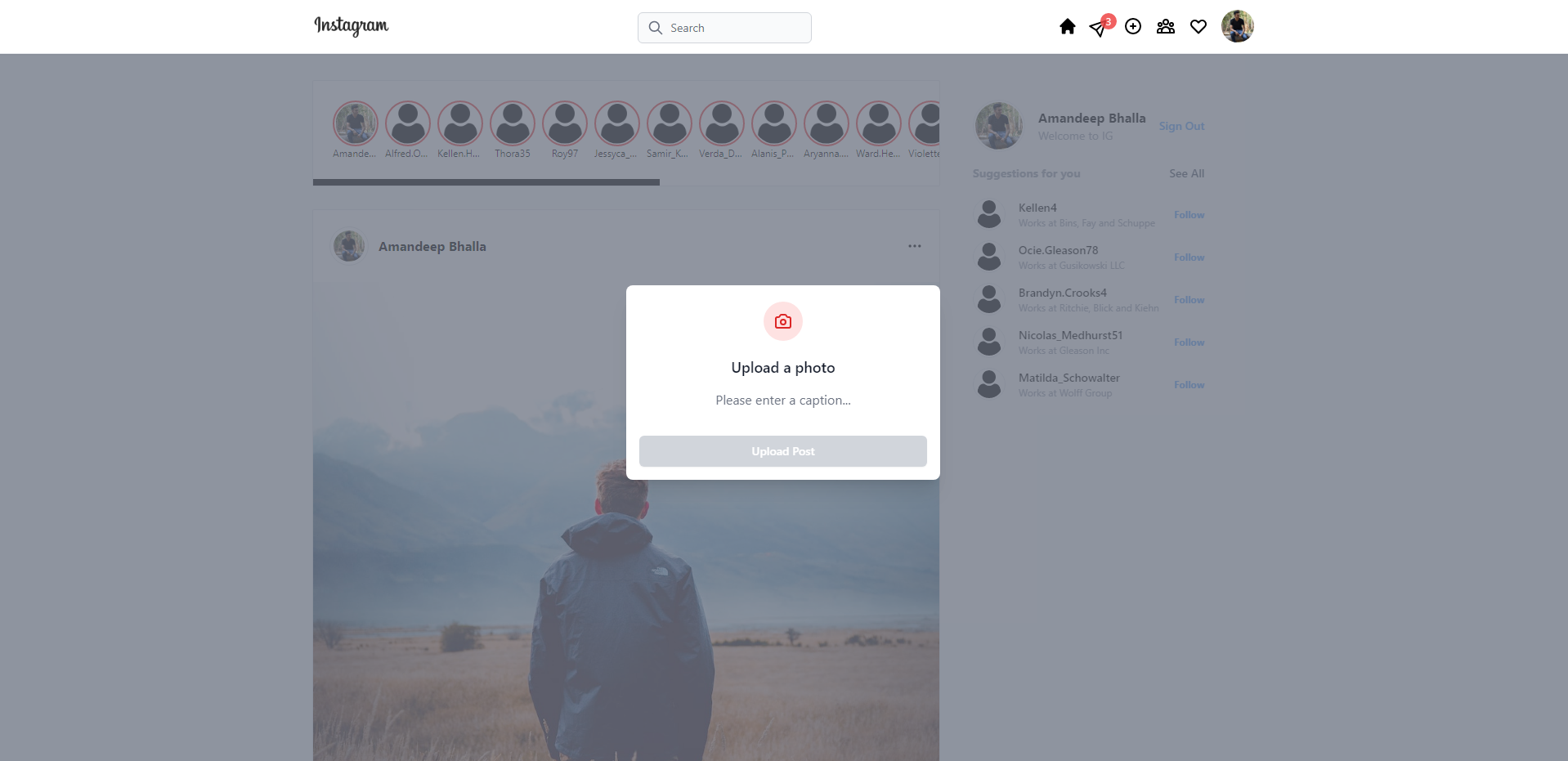 GitHub - Amandeep2230/ig_clone-React