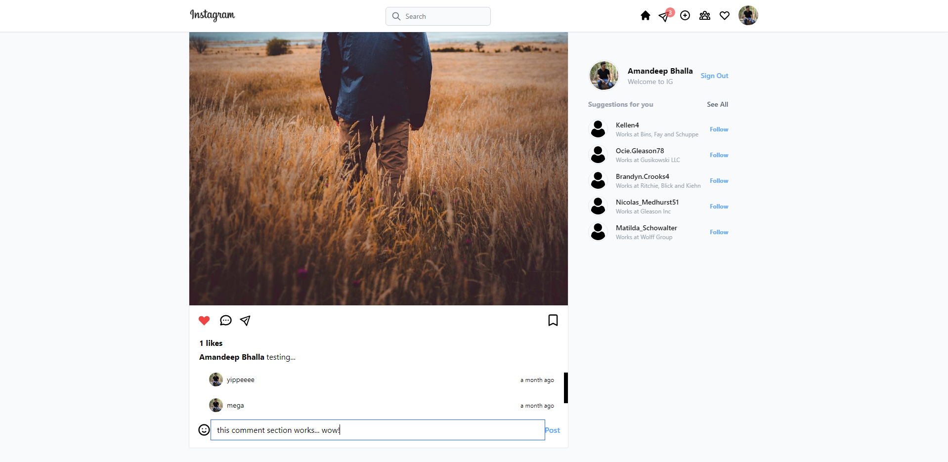 Github Amandeep2230 Ig Clone React