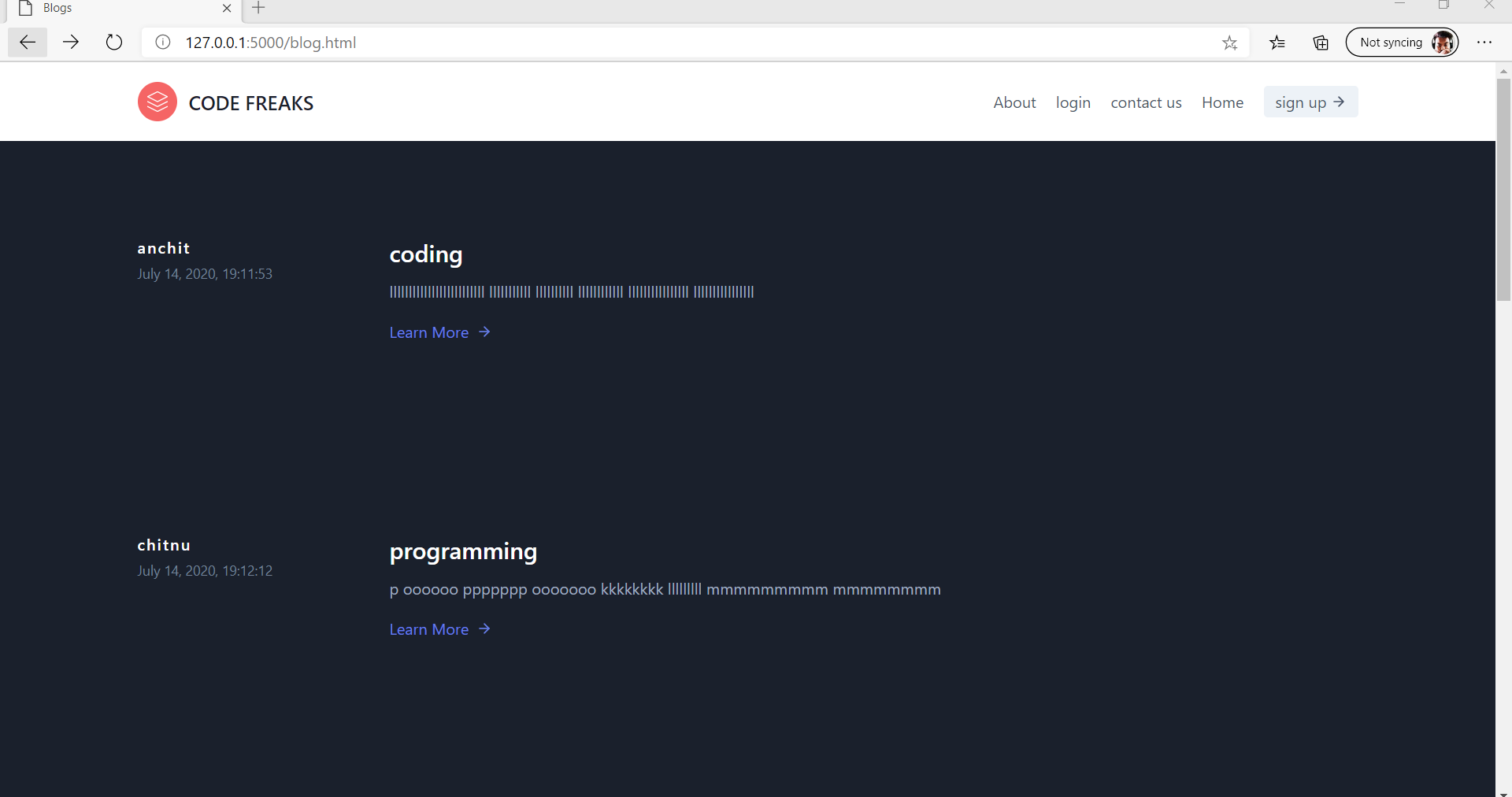 GitHub - anchitchandra/codefreaks: Blogging web application.