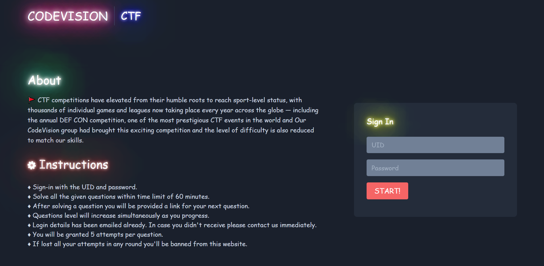 GitHub - anchitchandra/CTF-codeVision: This website was used to conduct CTF competition for all ...