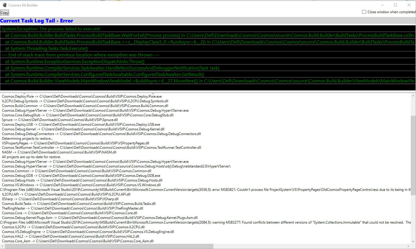 Cosmos dev kit build.sln install error. · Issue #1495 · CosmosOS/Cosmos · GitHub
